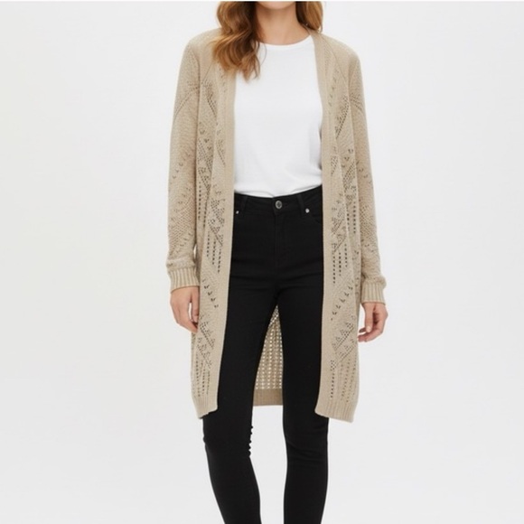 love ellie | Sweaters | Ellie Love Cheril Pointelle Duster Cardigan Xxl ...